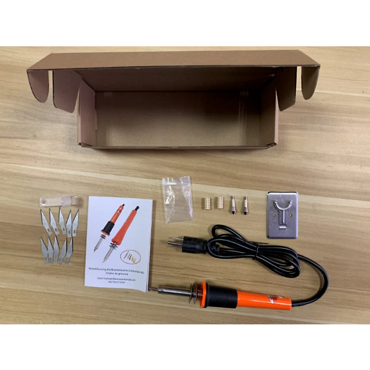 Niuelai Professional Heat Cutter Kit(16pcs),Hot Knife for Cutting & Carving Foam Making Stencils and Cutting Vinyl & Plastic,Multipurpose Stencil&Plastic Cutter for Fun Crafting