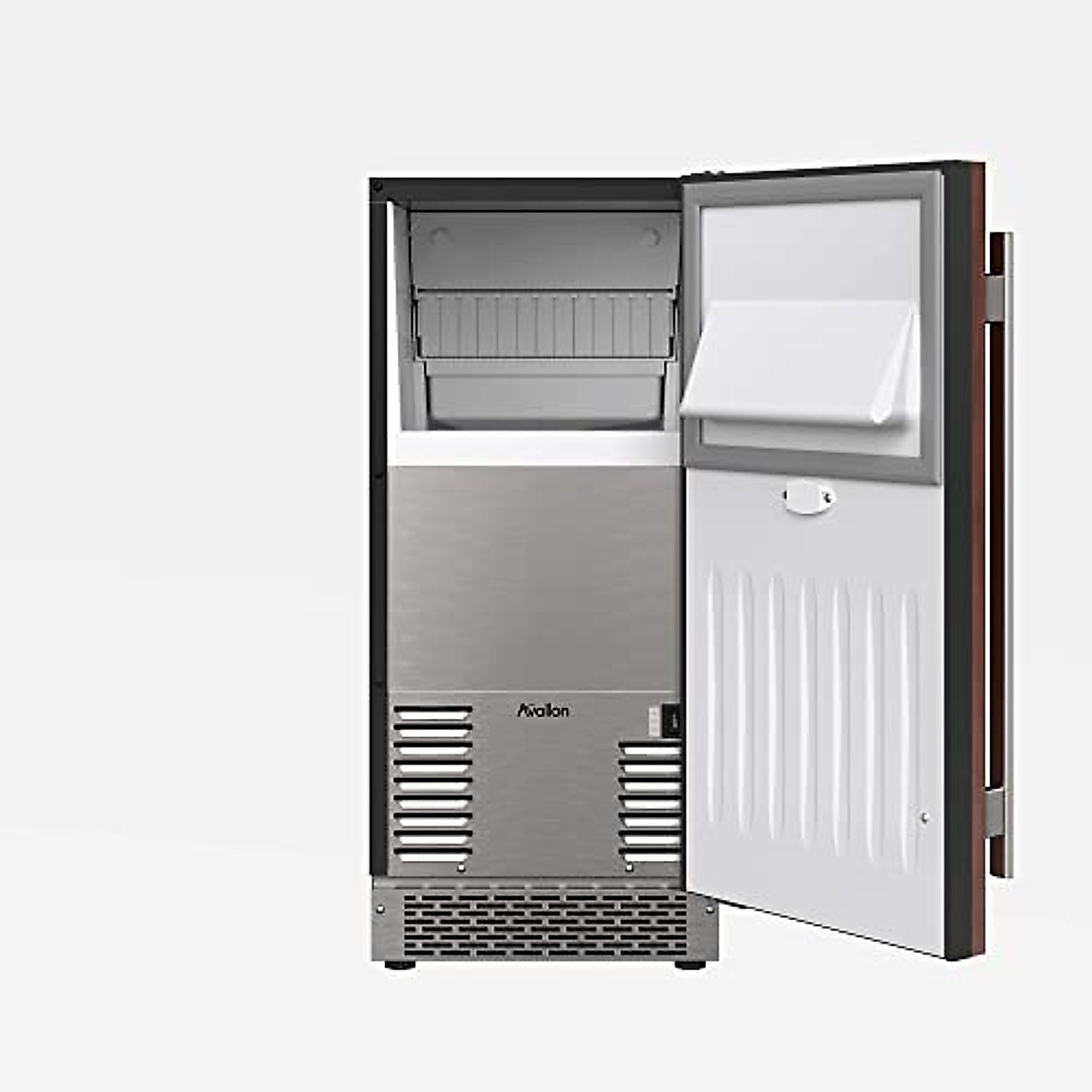 Avallon AIMG151GSSIRH 15 Inch Wide 26 Lbs. Built-in/Free Standing Ice Maker with 56 Lbs. Daily Ice Production and Wash Mode