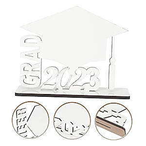 Abaodam 3pcs Picture Supply Decor Desktop of Graduates Congrats Mdf Wood Personalized Room Transfer Memorial Grad Wooden Sublimation Frame Frames Hardboard Photo Blanks