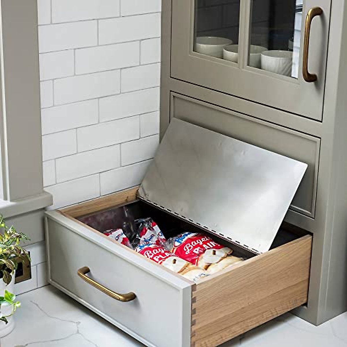 Yanxia 6 Pack 5" Center to Center Antique Brass Cabinet Handles - Classic Reflections Kitchen Hardware