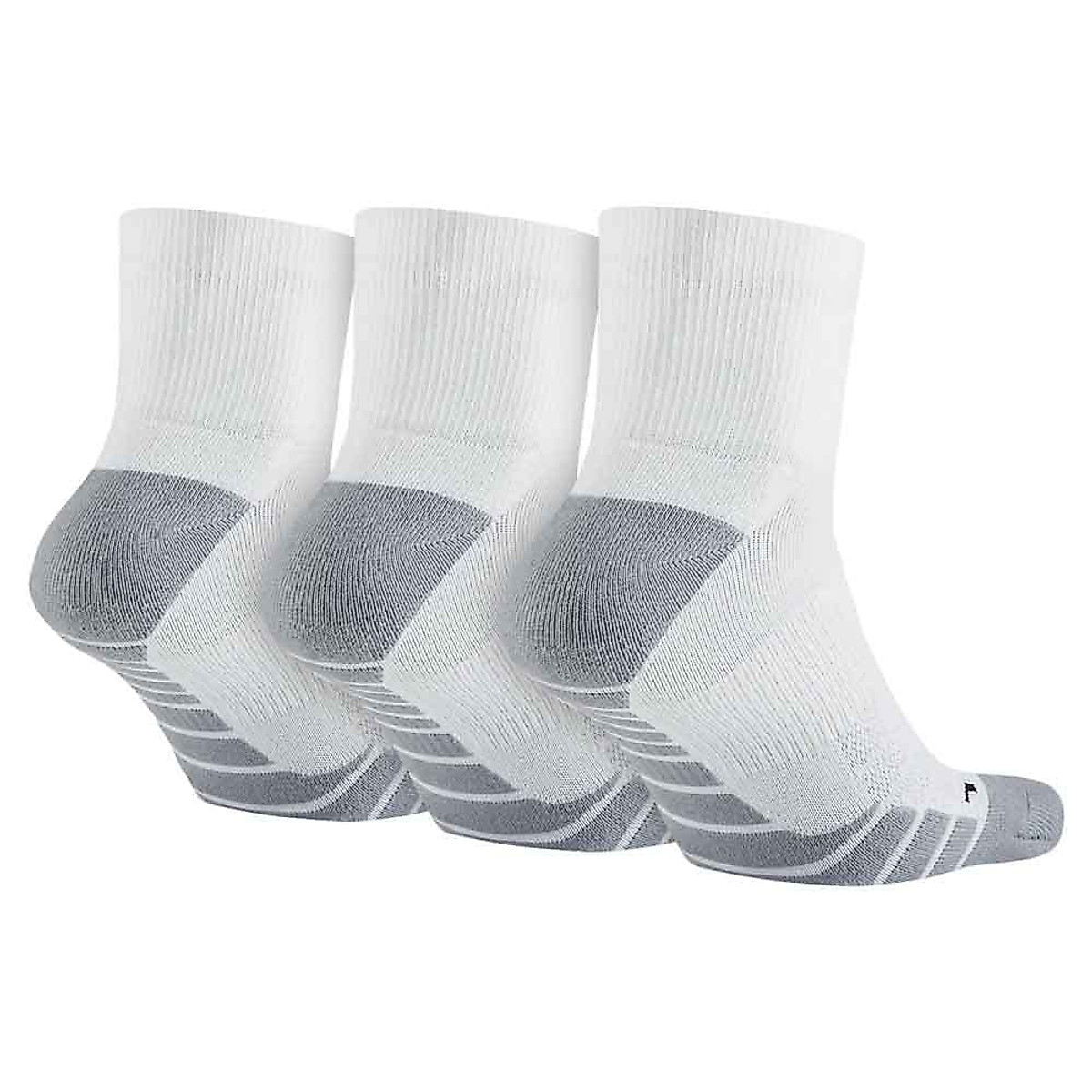 Nike Men's Everyday Max Cushioned Ankle Socks (3 Pairs), White, Large