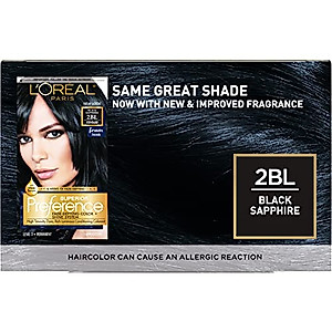 L'Oreal Paris Superior Preference Fade-Defying + Shine Permanent Hair Color, 2BL Black Sapphire, Pack of 1, Hair Dye