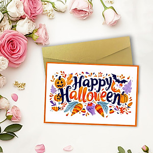 ANCEPO Funny Halloween Cards and Envelopes for Adults, Halloween Thank You Gifts, Happy Halloween Greeting Cards, Halloween Decorations for Kids Party Indoor