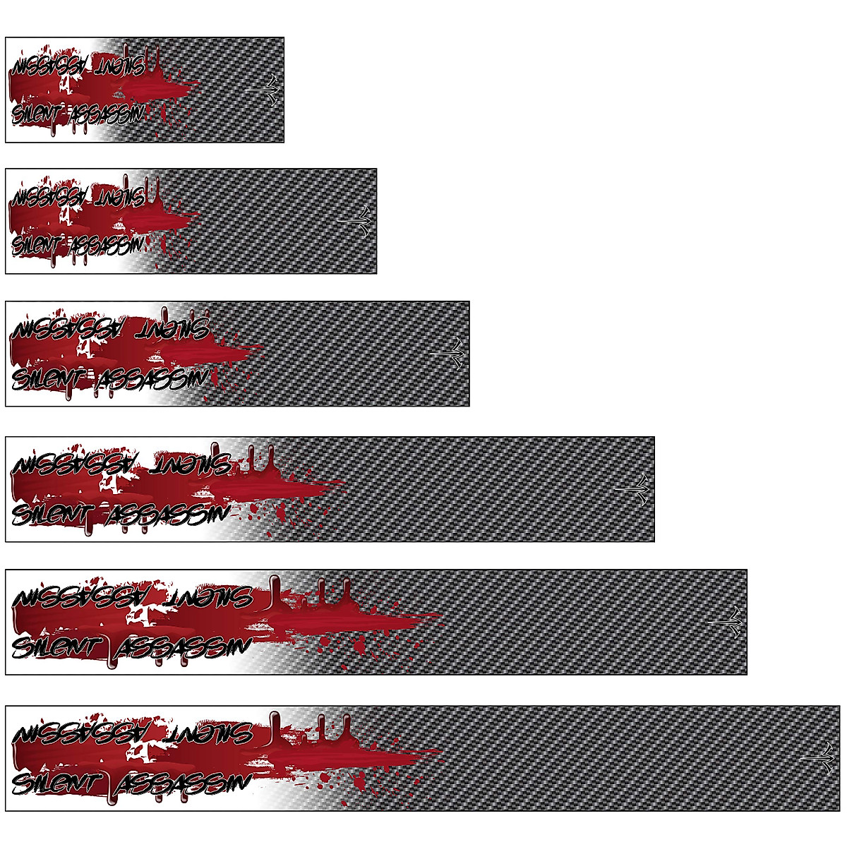 White Water Archery Non-Laminated Silent Assassin White Carbon Fiber Fade 2 Arrow Wraps 15 Pc Pack Choose Length Width (8, 1.4)