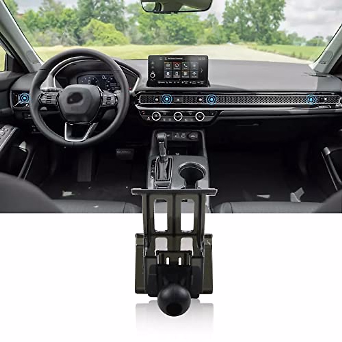 Design for Honda Civic 2022 2023 Air Vent Clip for Car Mount with Diameter 0.67 inch (17mm) Joint Ball Strong Vent Grip Stuck Lock Base for Most Car Phone Mount Holders 2022 2023 Civic Accessories