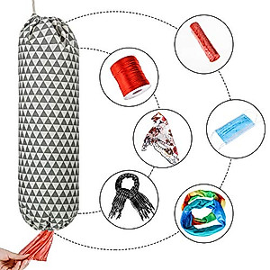 2 Pieces Plastic Bag Holder Grocery Shopping Bags Carrier Hanging Storage Bag Garbage Bag Organizer for Home Kitchen Travelling Supplies