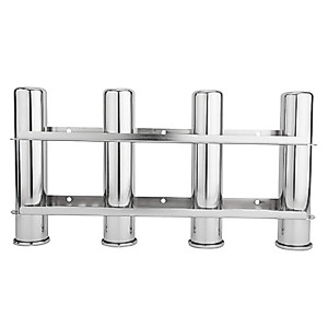 NovelBee 316 Stainless Steel 4 Tubes Fishing Rod Holder for Boat Marine Kayak Yacht