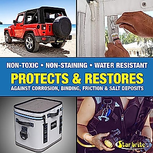 STAR BRITE Snap & Zipper Lubricant - Clear, Non-staining for Clothes, Jeep Tops, Wetsuits, Dive Suits, Gear Bags, Coolers, Biminis, Cushion Covers & More 1.75 OZ (089102)