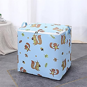 WALNUTA Storage Bag Folding Box Storage Bag Storage Box Wardrobe Clothes Blanket Bedroom Locker Quilt Storage Basket ( Color : E , Size : 48x44x48cm )