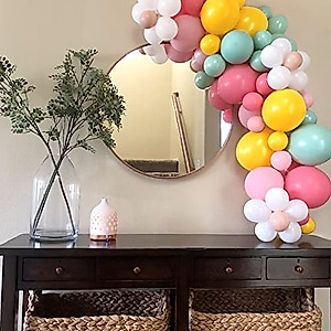DIY Daisy Balloon Garland,147PCS Daisy Balloon Arch Kit, Retro Hippie Boho Macaron Pastel Balloons Garland for Baby Shower Bridal Wedding Daisy Birthday Party Decorations