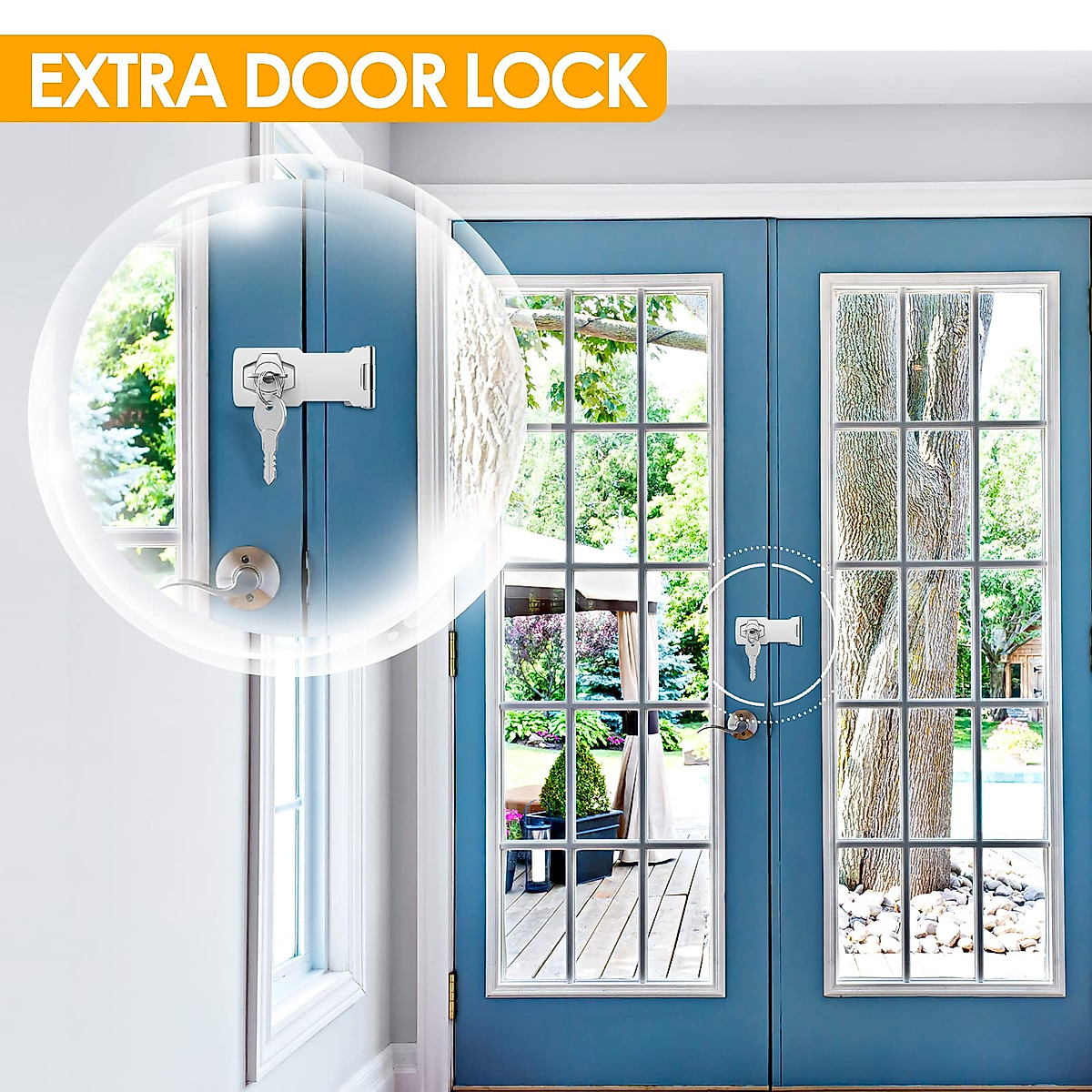 CRANACH 3 Inch Zinc Alloy Chrome Finish Cabinet Lock with Key