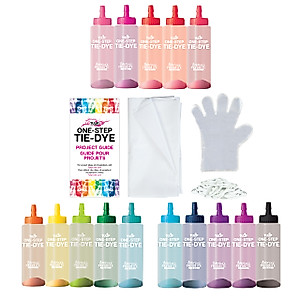 Tulip One-Step Tie-Dye Kit 15-Color Party Kit, Standard, Rainbow