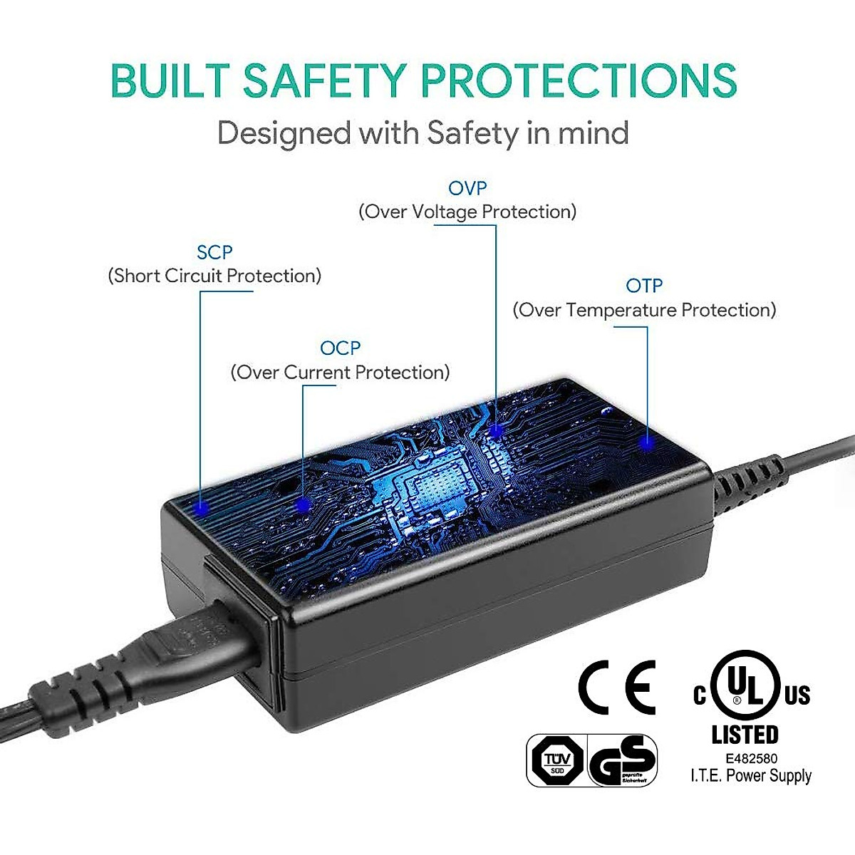 HKY 24V AC Adapter for Vizio Soundbar VSB200 VSB205 VSB210 VSB206 VSB207 VSB200 VSB210WS VHT215 VHT510 P/N:90012422801 S065BP2400250 SB4021-MA1 Speaker Home Theater Sound Bar Power Supply Charger