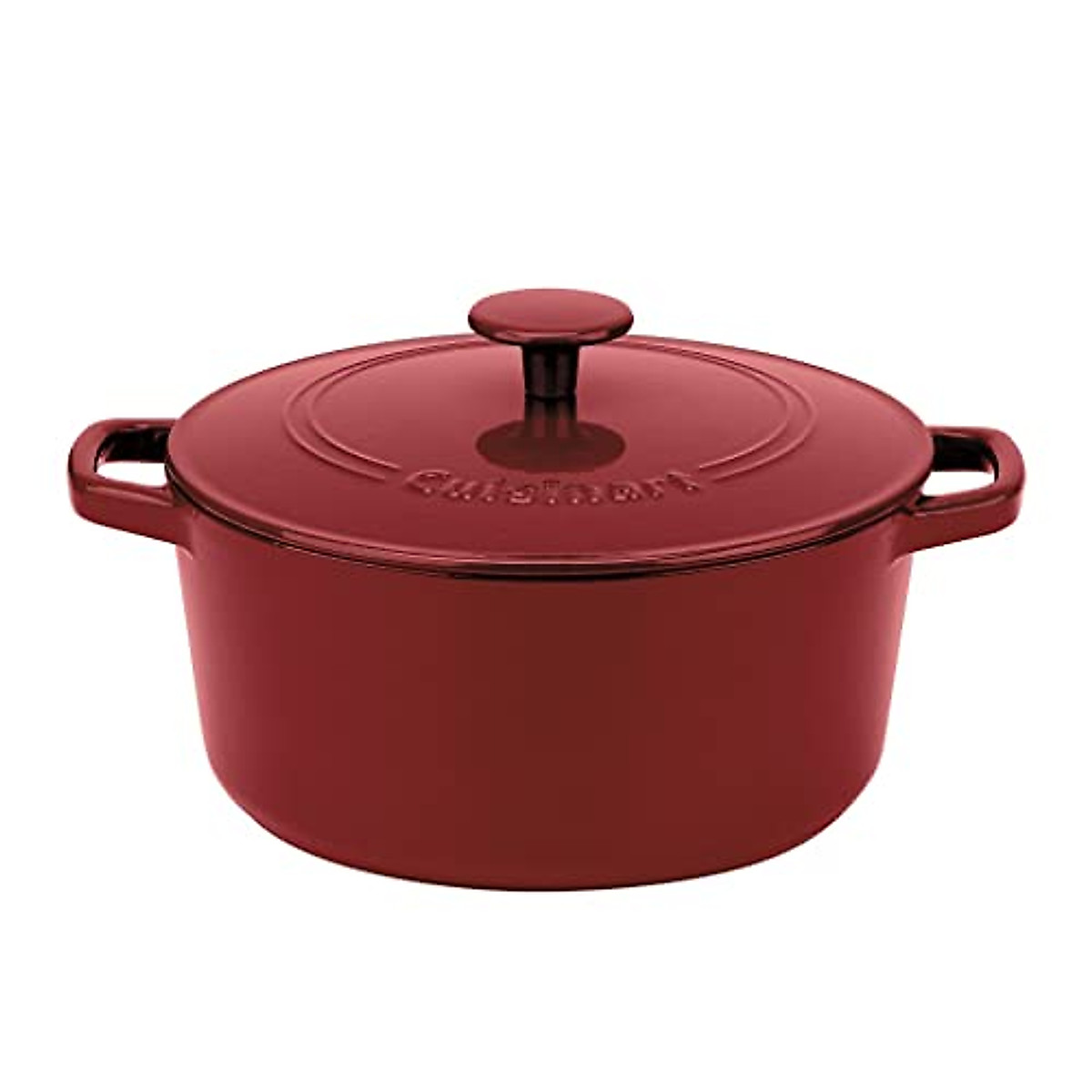 Cuisinart Chef's Classic Enameled Cast Iron Round Covered Casserole (Cardinal Red, 5- Quart)