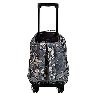 Rockland Double Handle Rolling Backpack, ACU Camo, 17-Inch