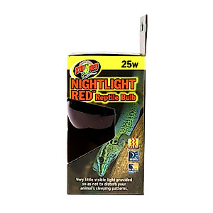 Zoo Med Nightlight Red Bulb for Reptiles, 25 Watts