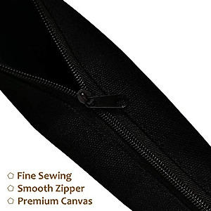 Koolmox 20 Makeup Bags in Bulk, 9x7 Large Black Canvas Pencil Pouch with Zipper, Cotton Cosmetic Bags Wholesale Plain Canvas Pouch for Painting, Heat Transfer Printing, Crafting, Drawing Decoration