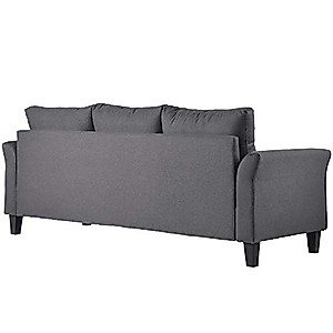 FANYE 3 Piece Living Room Sofa Sets Including 3-Seater Sofá, Loveseat & Sofachair, Modern Polyester Blend Tufted Upholstered Sectional Couch for Home Aprtment Office Studio Furniture(No Pillows)