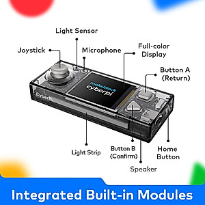 Makeblock CyberPi Coding Kit Learning Scratch Python Programming, Engineering Kit, STEM Kit Support AI & ioT Technology with Built-in WiFi Module, STEM Projects for Kids Ages 8-12 Coding for Teens