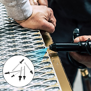 120Pcs Black Pop Rivets Assortment Kit - 6 SAE Sizes Aluminum Blind Rivets, Strong and Durable Assorted Blind Rivets, Blind Rivets Assortment Kit with Labeled Storage Case