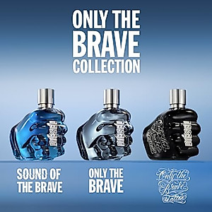 Diesel Sound of the Brave Eau de Toilette Spray Cologne for Men - Bison Grass Accord, Amber Woods & Juniper Essence, 1.7 Fl Oz