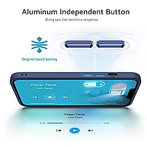 Anqrp Designed for iPhone 14/13 Case, [Support Magsafe] Soft Silicone Slim Anti-Scratch Case for iPhone 14/13 6.1 inch, Blue