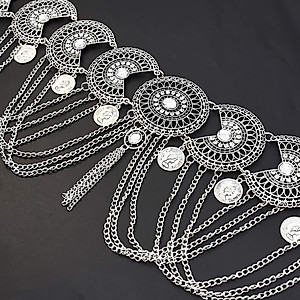 Rhinestone Tassel Belt Waist Chain Belly Body Chain Dance Indian Beach Gypsy Jewelry for Women