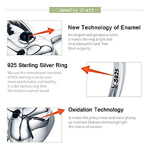 Presentski French Bulldog Ring Made of Silver S925 Band for Women