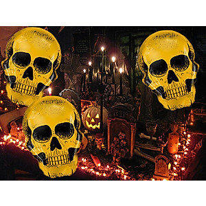 30.2" Halloween Skull Balloons - 8PCS Golden Skeleton Foil Balloon Halloween Day of Death Spooky Birthday Party Decoration Supplier