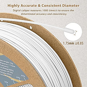 PLA Plus Black and White Bundle, 3D Printer Filament Tough PLA Pro 8 Times Strength, Cardboard Spool 3D Printing Filament PLA + Dimensional Accuracy 99% +/- 0.03 mm