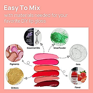 Clear Lip Gloss Base for DIY Lip Gloss Kit - 16.93oz Versagel w/ Olive Oil & Vitamin E for Smooth, Hydrated, Moisturized Lips - Fragrance-Free, Safe for Sensitive Skin - Small Business DIY Supplies