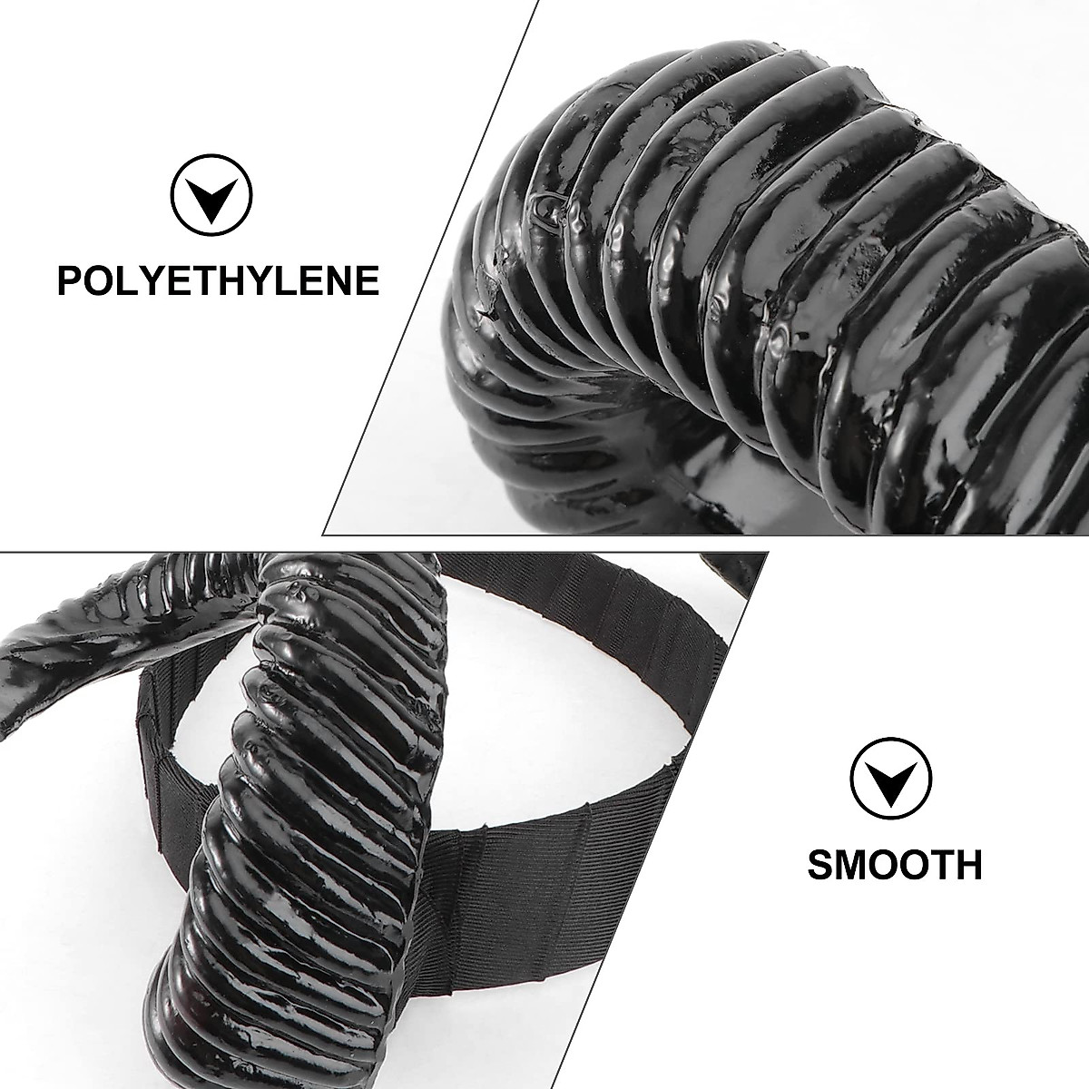 Beaupretty Gothic Sheep Horn Headband Forest Animal Cosplay Photograph Exhibition for Halloween Costume Party Photo