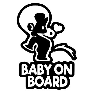 TOTOMO Baby on Board Sticker for Cars Funny Cute Safety Caution Decal Sign for Car Window and Bumper No Need for Magnet or Suction Cup - Peeing Boy