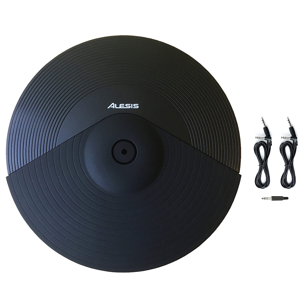 Alesis 16 Inch 3-Zone DMPad Cymbal with Choke, 2 Silverline Audio 10ft Connection Cables and Dummy Plug Bundle