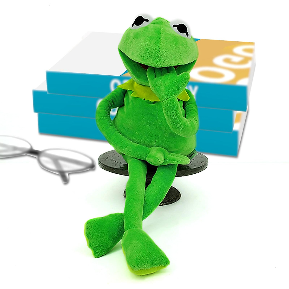 Kermit Frog Hand Puppet, Frog Plush,The Muppets Show, Soft Frog Puppet Doll Suitable for Role Play -Green, 24 Inches