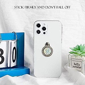 [2 Packs] Gemstones Glitter Bling Bling Phone Ring Holder, Sparkle Phone Ring Grip Artificial Diamond Stand,Rhinestone Cell Finger Ring for Phones,Pad