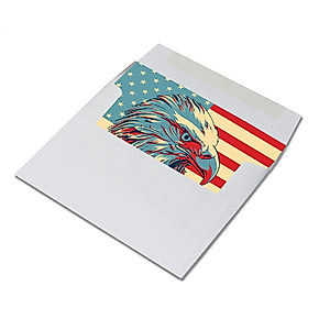 Small World Greetings Bald Eagle Thank You Cards 12 Count - Patriotic Thanks - Veteran's Day - Eagle Scouts - Military - Boy Scouts - Blank Inside with Envelopes - 5.5" x 4.25" (A2 Size)
