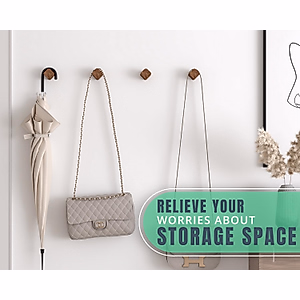 Acacia Wood Hooks, Natural Oval Hangers for Keys, Towels, Accessories – Functional Entryway, Bathroom Organizer – Sleek Wall Decor, Space-Saving Design – Perfect for Small Spaces, Modern Homes