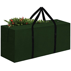 skyfiree Christmas Tree Storage Bag Fits Up to 12 Ft Tall Artificial Disassembled Trees, Heavy Duty 420D Waterproof Christmas Tree Bag Extra Large Xmas Tree Bag with Handles & Zipper (Green)