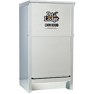 Little Giant Galvanized Steel Chow Hound Dog Feeder, 25Lb