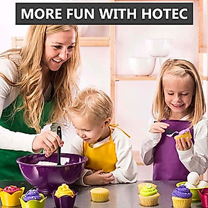 HOTEC Food Grade Silicone Rubber Spatula Set for Kitchen Baking, Cooking, and Mixing High Heat Resistant Non Stick Dishwasher Safe BPA-Free Black Set of 5