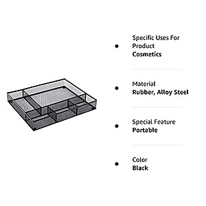 HUANUO Desk Drawer Organizer- 5 Compartments Large Space,16.2 x 12.2 x 2.36 Inches,Multi-use Storage Box Set for Office,Bathroom, Kitchen, Makeup