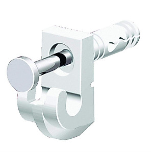 ClosetMaid Wire Shelving Support Brackets for 16 in. Deep Shelves (Pack of 1) and ClosetMaid 1770 Back Wall Clips for Drywall, 48 Pack, White