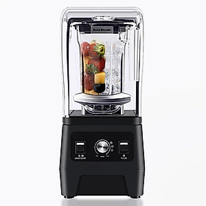 Professional Quiet Blender, Commercial Blender for Shakes and Smoothies with Quiet Shield Sound Enclosure, Noise Reduction blenders for Kitchen with 56oz Jar