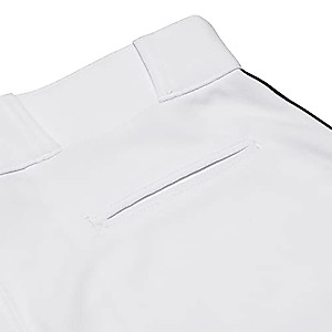 CHAMPRO Men's Standard Straight, White, Navy, Medium