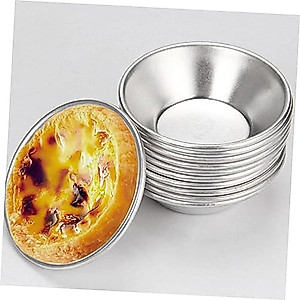 Mikinona 24pcs Egg Tart Base Mini Bread Loaf Pans Mini Muffin Cookie Decorating Tools Cake Makers Cups Molds Tart Baking Pan Bake Tool Baking Accessory Aluminum Baking Mold Oven Patties Can