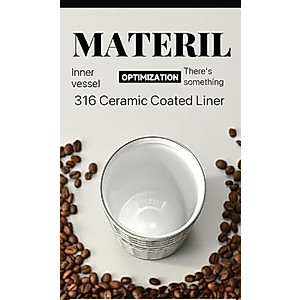 Coffee mug, Coffee Travel Mug +gift box,18 OZ stainless steel+ceramic tumbler, portable travel mug, Double drinking mouth, straight Drink +Straw, best wedding, anniversary, birthday gift