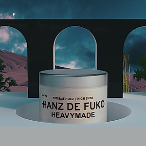 Hanz de Fuko Heavymade – Premium Men’s Hair Styling Pomade – Extreme Hold, High Shine – 2 oz.