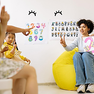 VOSAREA 2pcs Sleepy Eyes Wall Decor Wooden Eyelash Bedoom Wall Decoration Sleepy Eyes Wall Stickers Art Decals for Nursery Baby Room Kids Bedroom, Black