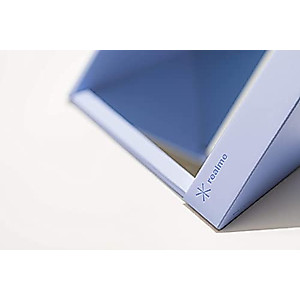 Realme Non-Reversing Cosmetic Stand Mirror, True Reflection, Vanity Makeup Mirror, 9" Non-Magnifying Desk Mirror, Rectangular Tabletop Mirror (Essential Edition) (Green Gray)